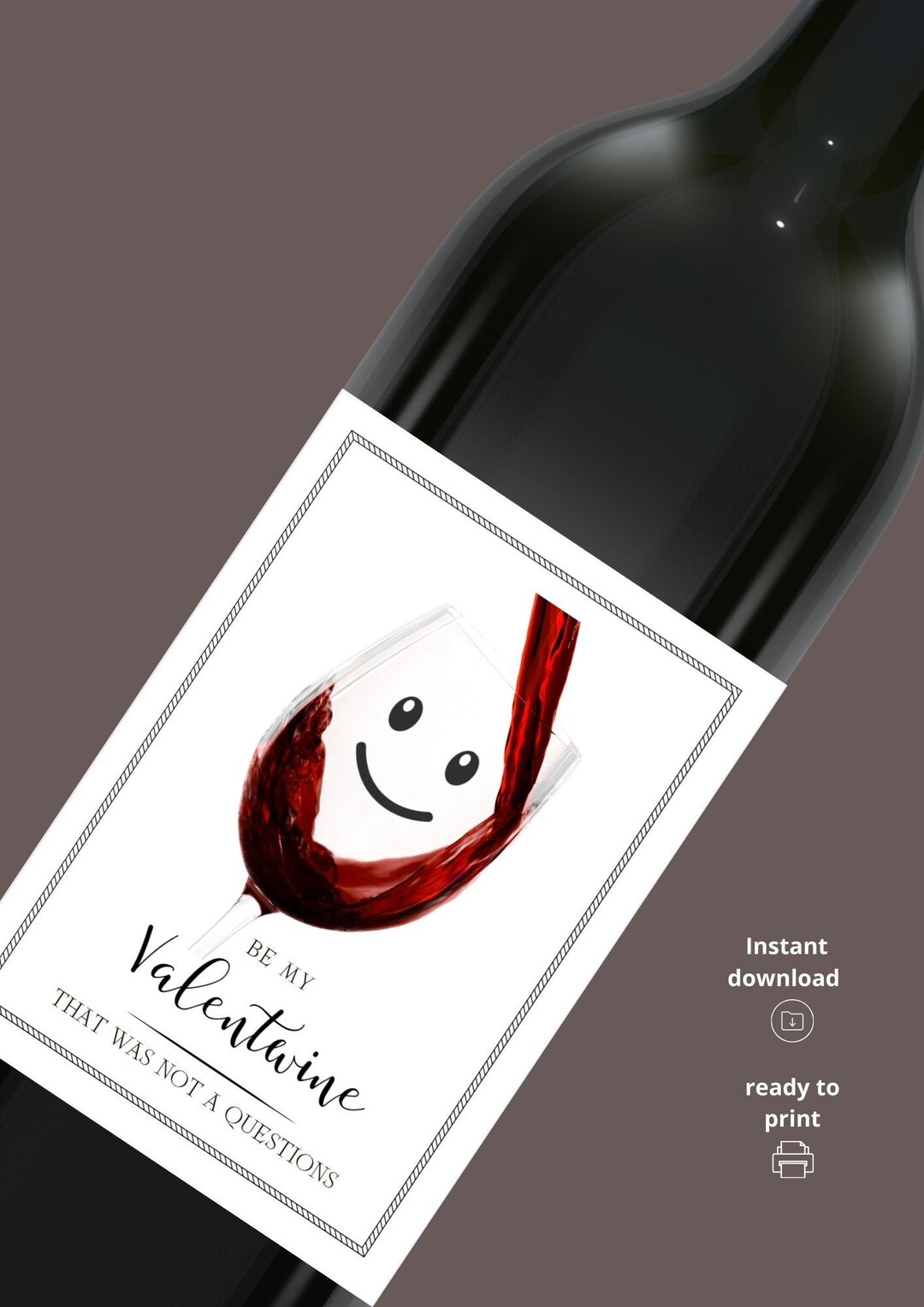 Personalized Valentine's Day Wine Label, Custom Wine Stickers ...