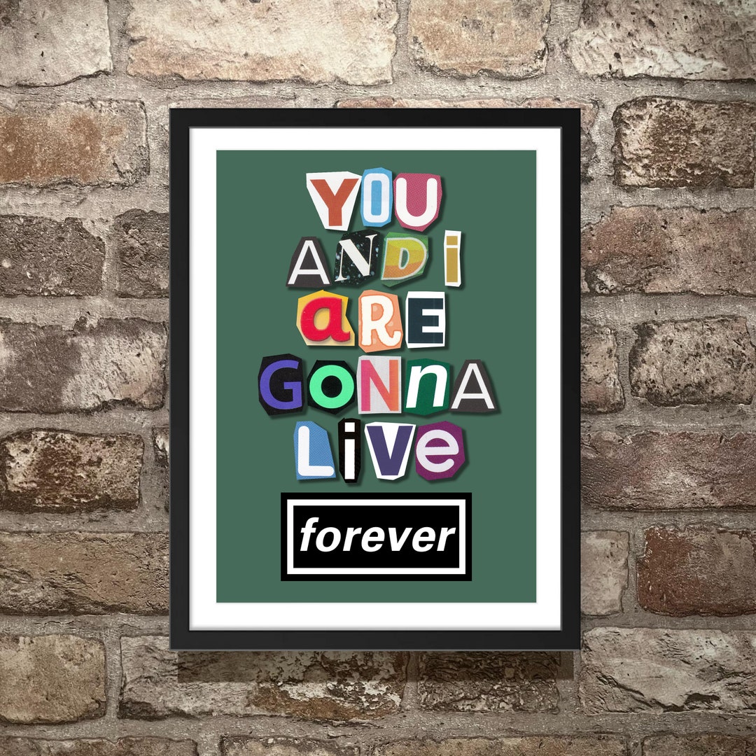 Live Forever Music Print A3 A4 A5 Unframed Print Wall Art - Etsy