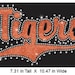 Tigers Cursive Burst Download Rhinestone and Vinyl Combo CUT TEMPLATE ...