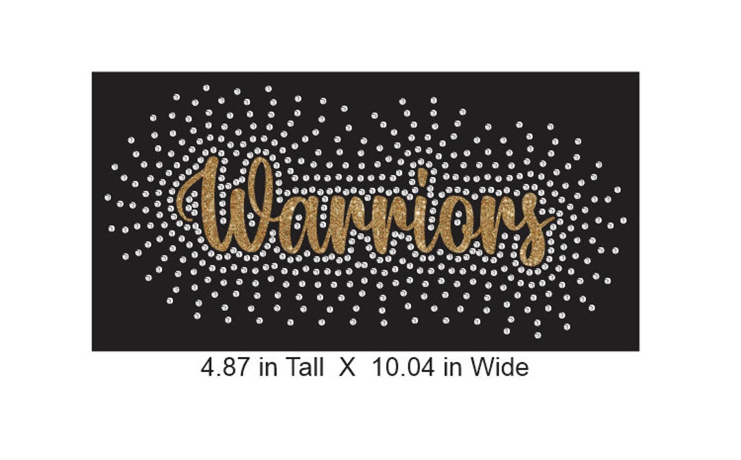 Warriors Cursive Burst Download Rhinestone and Vinyl Combo CUT TEMPLATE ...