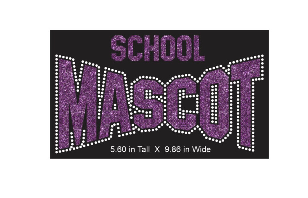 School Mascot Arched Create Your Own Wording Download Rhinestone ...