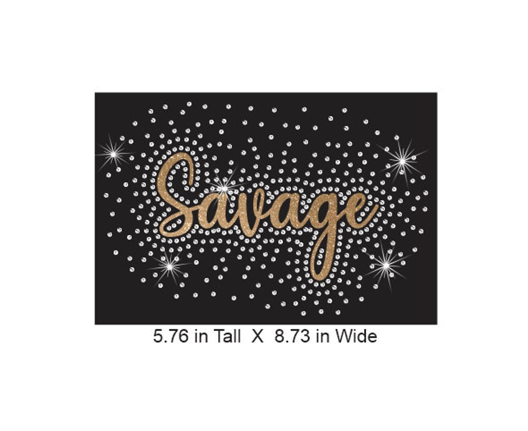 Savage Cursive Burst Download Rhinestone and Vinyl Combo CUT TEMPLATE ...