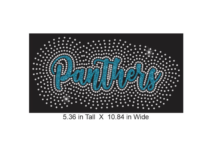 Panthers Cursive Burst Download Rhinestone and Vinyl Combo CUT TEMPLATE ...