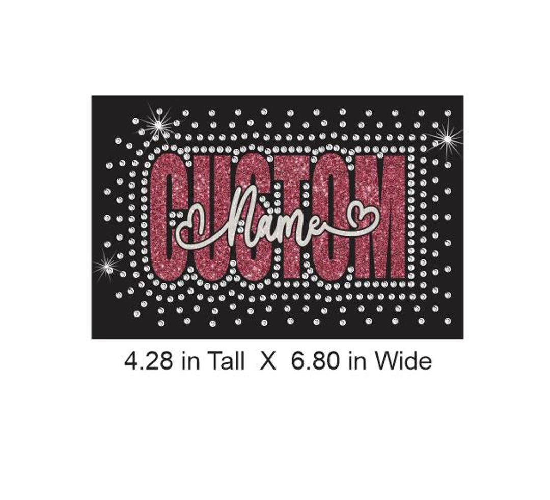 Name Heart Create Your Own Custom NAME Heart Rhinestone Combo Download ...