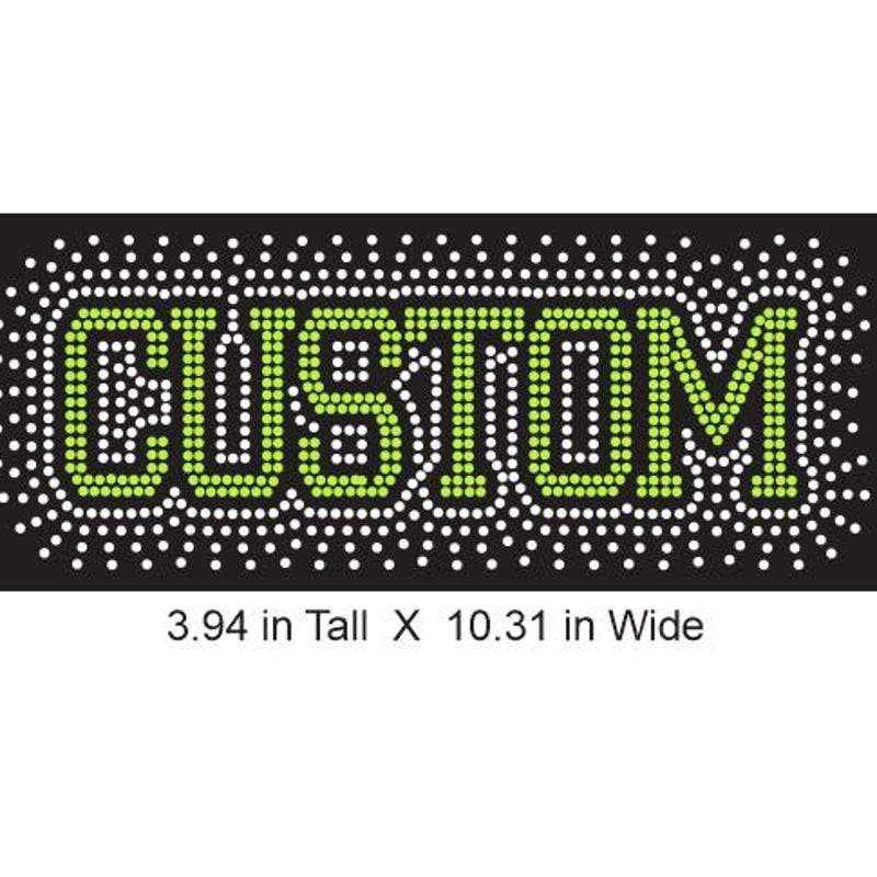 Custom Flocked Rhinestone Template - Etsy