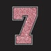 10" Varsity Number 7 (seven) Download Rhinestone and Vinyl Combo CUT ...