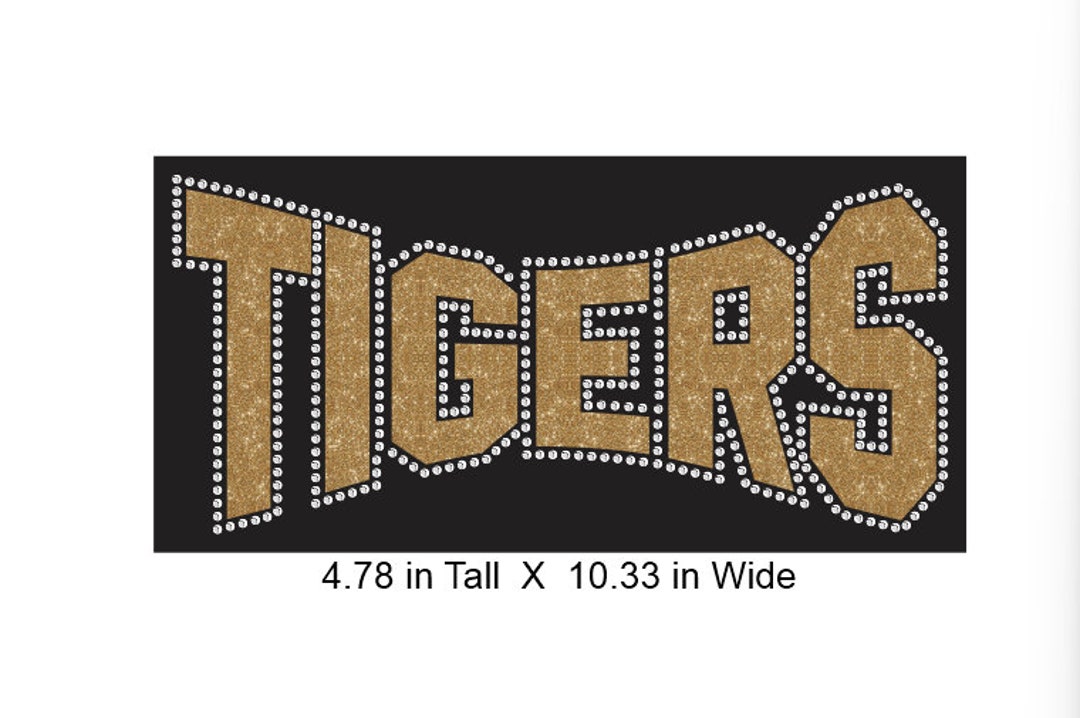 Tigers Arched Download Rhinestone and Vinyl Combo CUT TEMPLATE File in ...