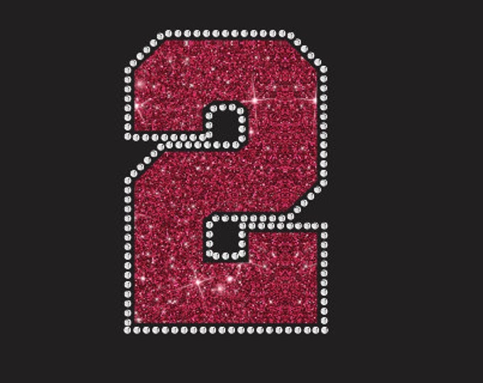 10" Varsity Number 2 (two) Download Rhinestone and Vinyl Combo CUT ...