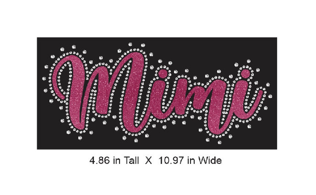 Mimi Cursive Rhinestone Combo Transfer Ready to Heat Apply. You Select ...