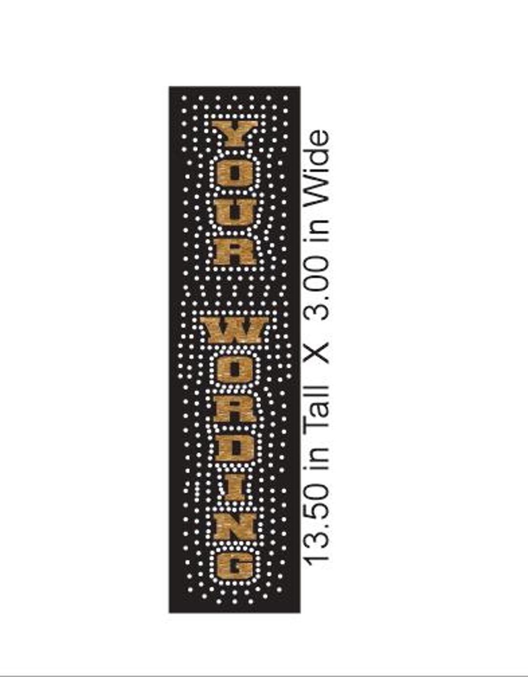Vertical Varsity Create Your Own Wording Custom Download Rhinestone ...