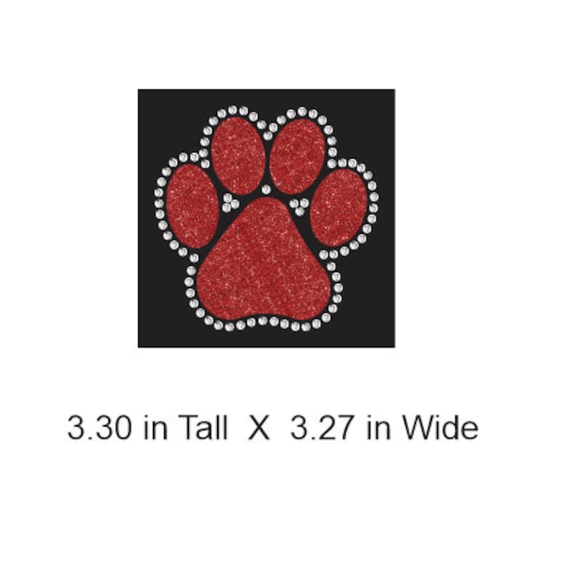 Rhinestone Paw Print - Etsy