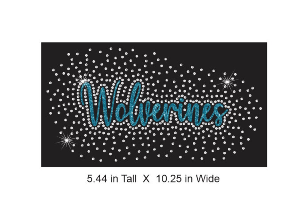 Wolverines Cursive Burst Download Rhinestone and Vinyl Combo CUT ...