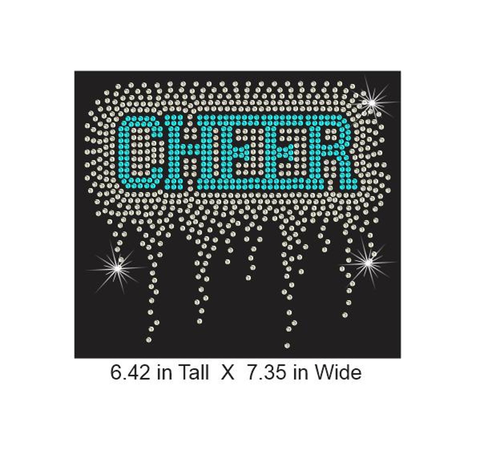 Create Your Own Custom BLOCK DRIPS Burst 2 Color Rhinestone Transfer ...