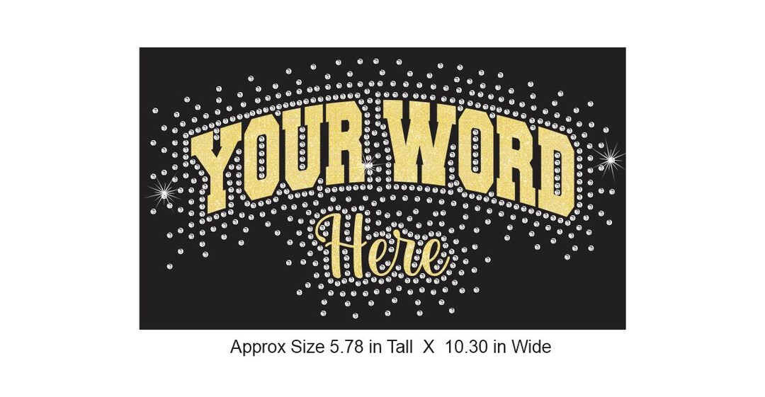 Varsity Double Create Your Own Wording Custom Download Rhinestone ...