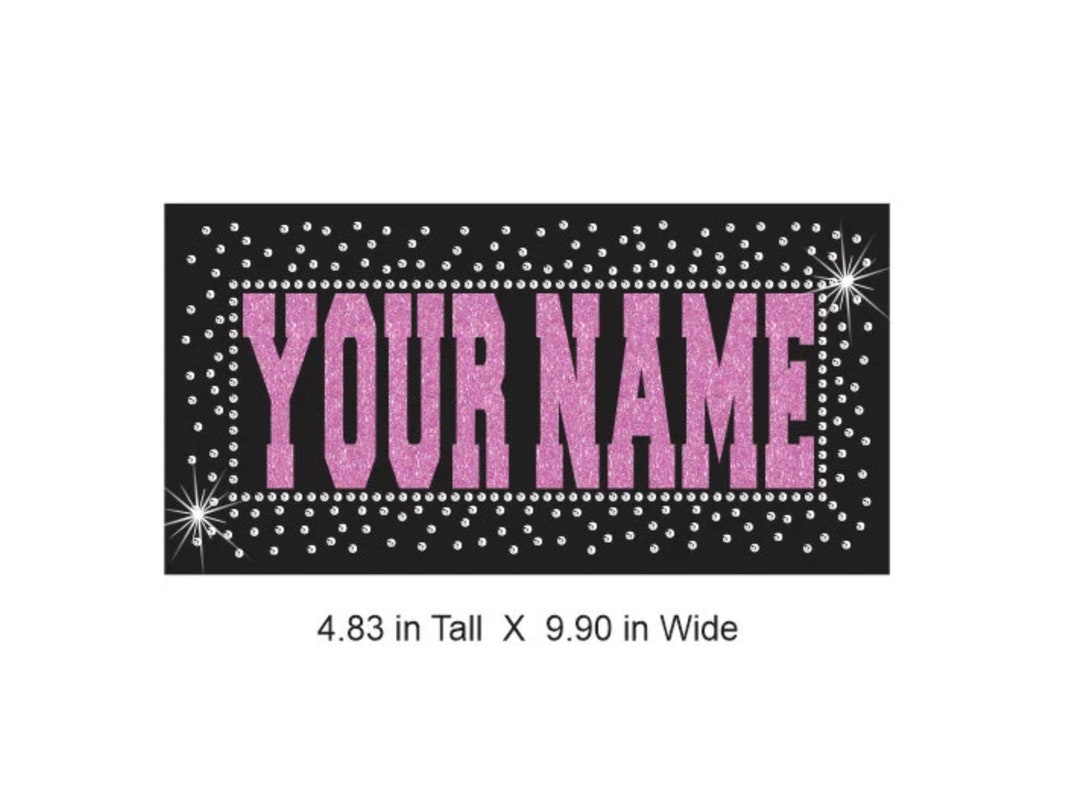 Reverse Freshman Custom Name Vinyl and Rhinestone Multimedia Design in ...
