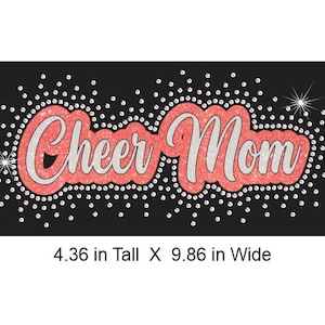 Cheer Mom Double Cursive Burst Download Rhinestone and Vinyl Combo CUT ...