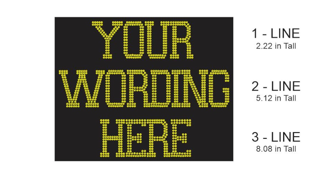 Rhinestone Create Your Own Wording or Phrase - Heat Applied Rhinestone ...