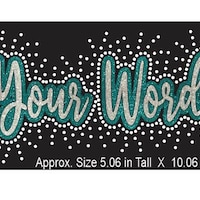 Adorable Script Bling Font-personalize a Phrase or Name-iron on Hot Fix ...