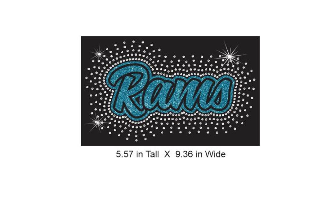 Rams Cursive Contour Download Rhinestone and Vinyl Combo CUT TEMPLATE ...