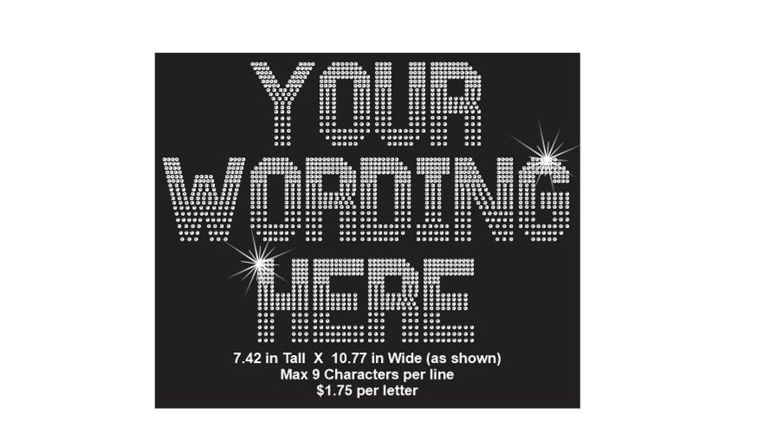 Create Your Own FADDED Wording Custom Download Rhinestone CUT TEMPLATE ...