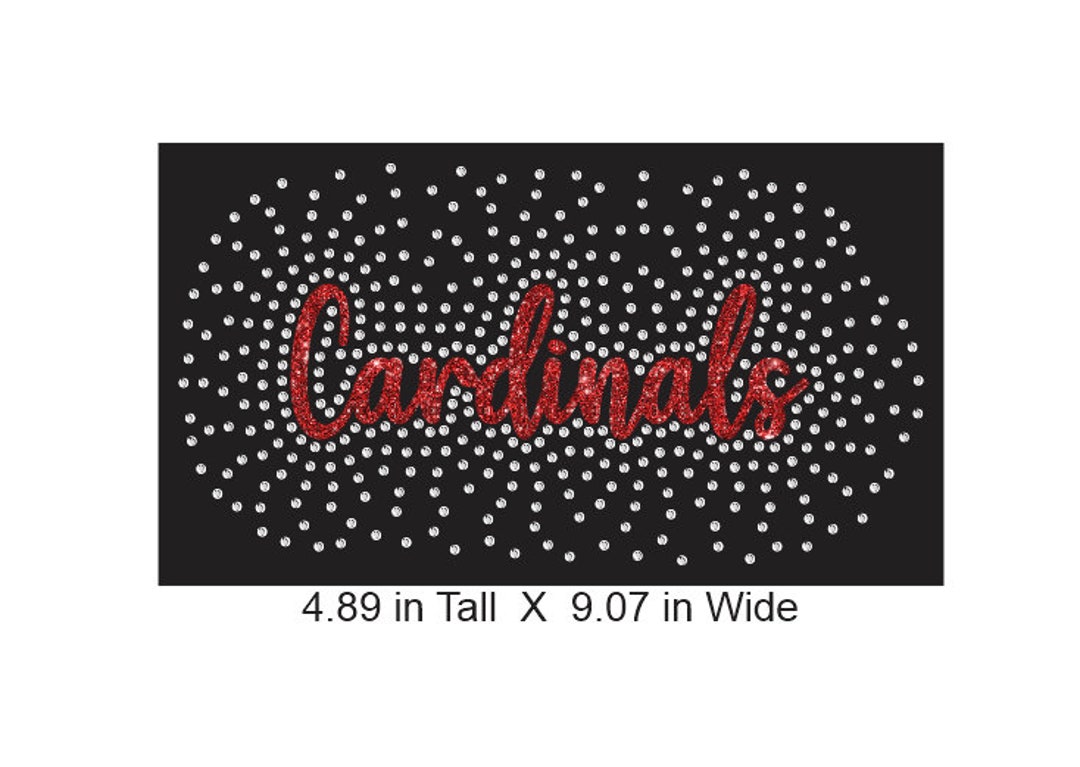 Cardinals Cursive Burst Download Rhinestone and Vinyl Combo CUT ...