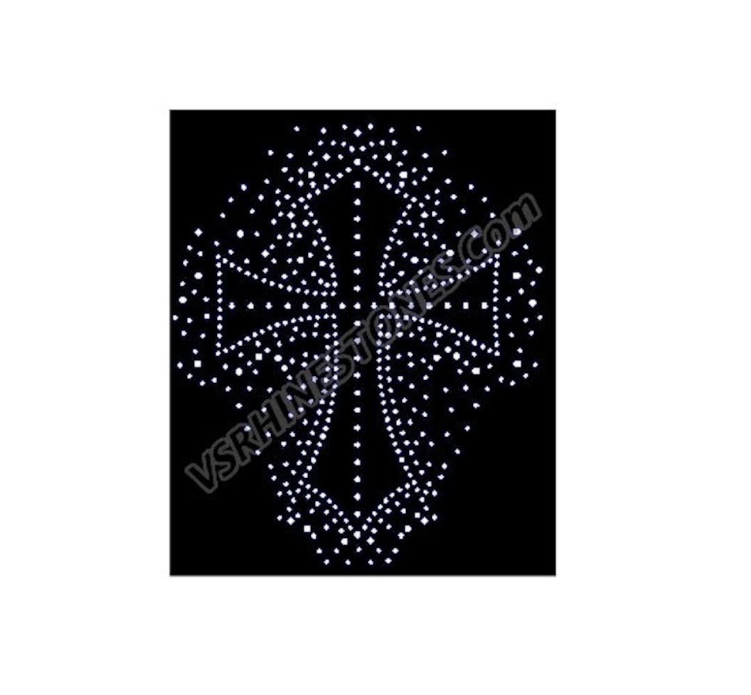 Dazzling Cross – Rhinestone Transfer Made With Clear Rhinestones ...