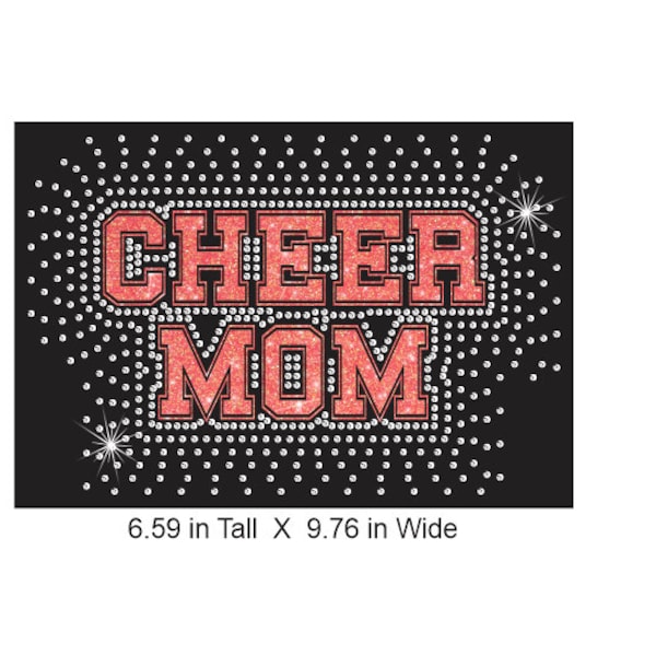 Rhinestone Cheer Mom Template - Etsy