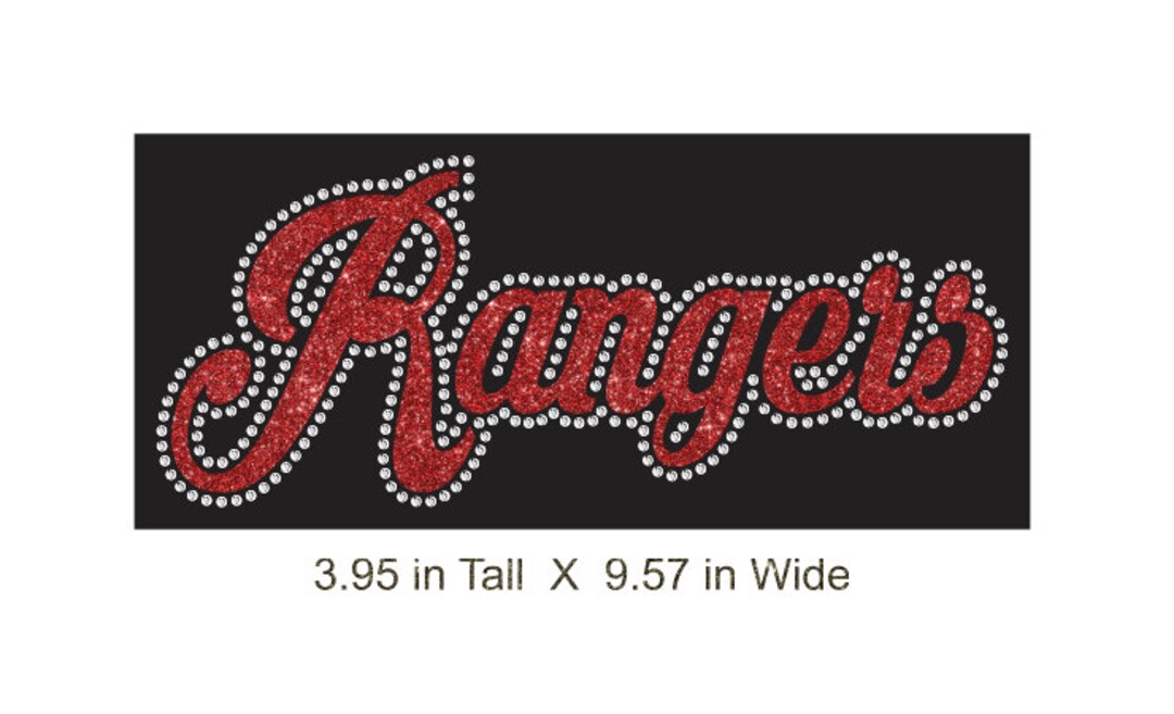 Rangers Cursive Download Rhinestone and Vinyl Combo CUT TEMPLATE File ...