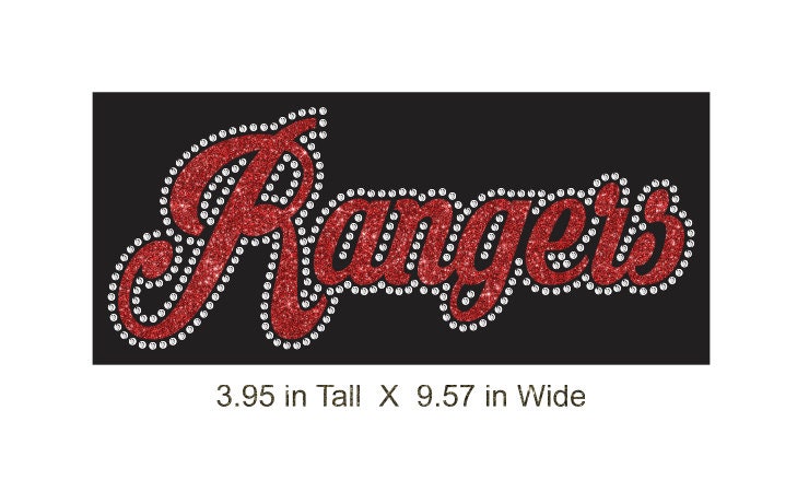 Rangers Cursive Download Rhinestone and Vinyl Combo CUT TEMPLATE File ...