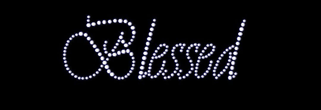 Blessed Word – Rhinestone Transfer Made With Clear Rhinestones ...