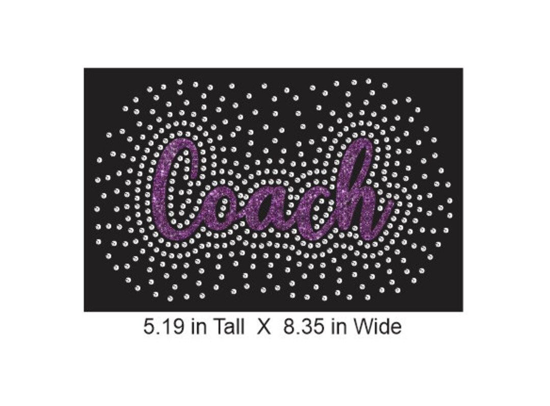 Coach Cursive Burst Download Rhinestone and Vinyl Combo CUT TEMPLATE ...