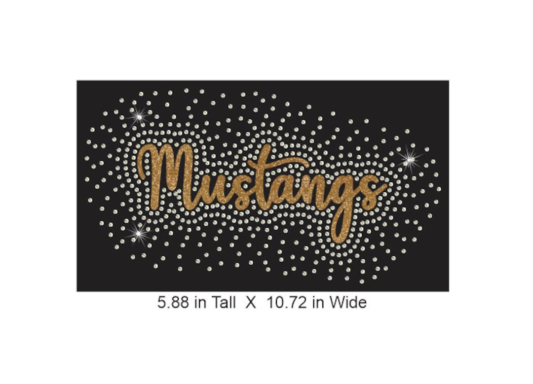 Mustangs Cursive Burst Download Rhinestone and Vinyl Combo CUT TEMPLATE ...