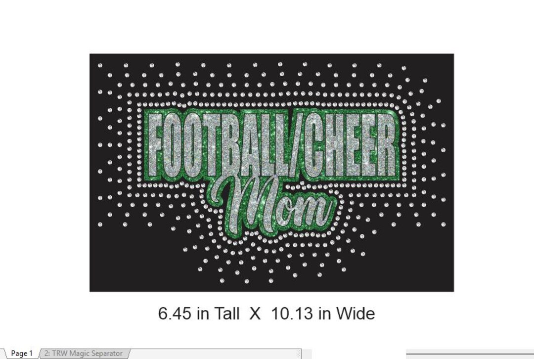 Football/cheer Mom Impact Download Rhinestone and 2 Color Vinyl Combo ...