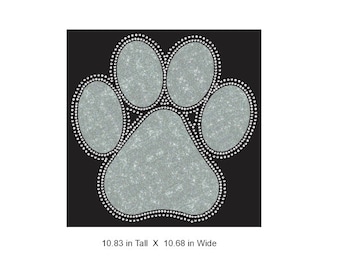 Paw, Dog Paw Rhinestone Template Digital Download, Svg, Eps, Png, Dxf ...