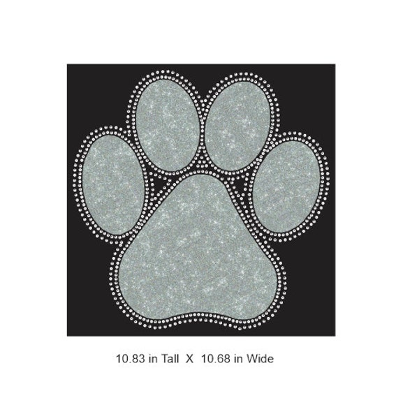 Rhinestone Paw Print - Etsy