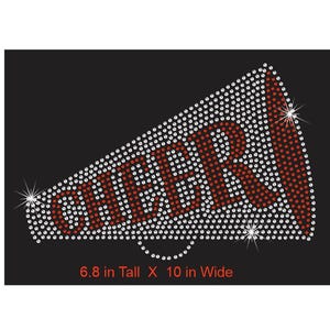 Cheer Megaphone Made With Your Color Rhinestones - Absolutely Stunning ...