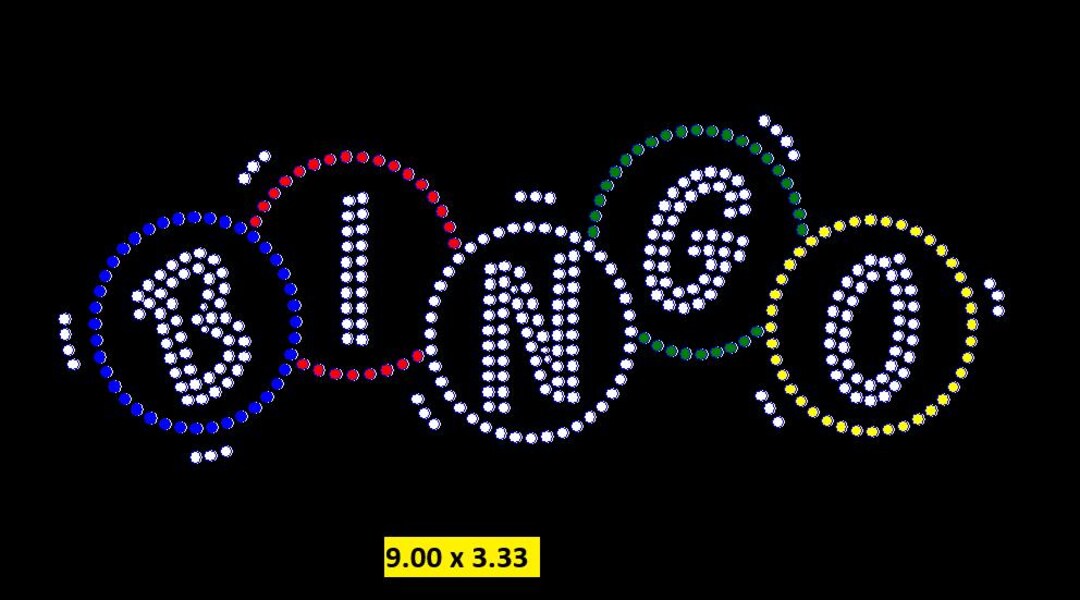 BINGO Rhinestone Transfer - Absolutely Stunning Rhinestone Transfer ...