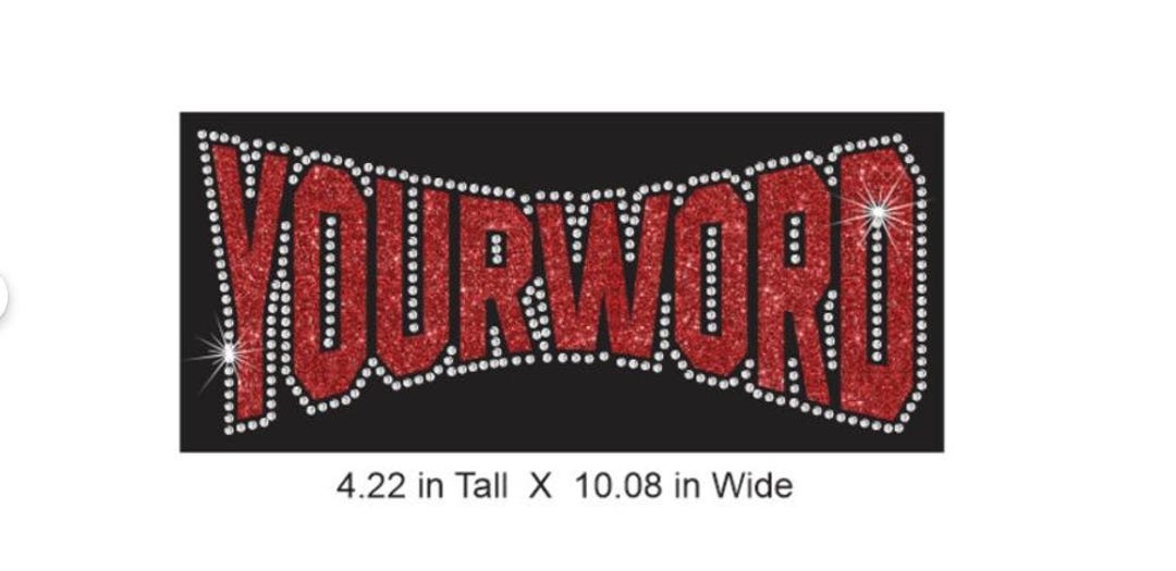 Arched Create Your Own Wording Custom Download Rhinestone & Vinyl CUT ...