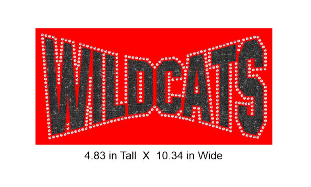 Wildcats Arched Download Rhinestone and Vinyl Combo CUT TEMPLATE File ...