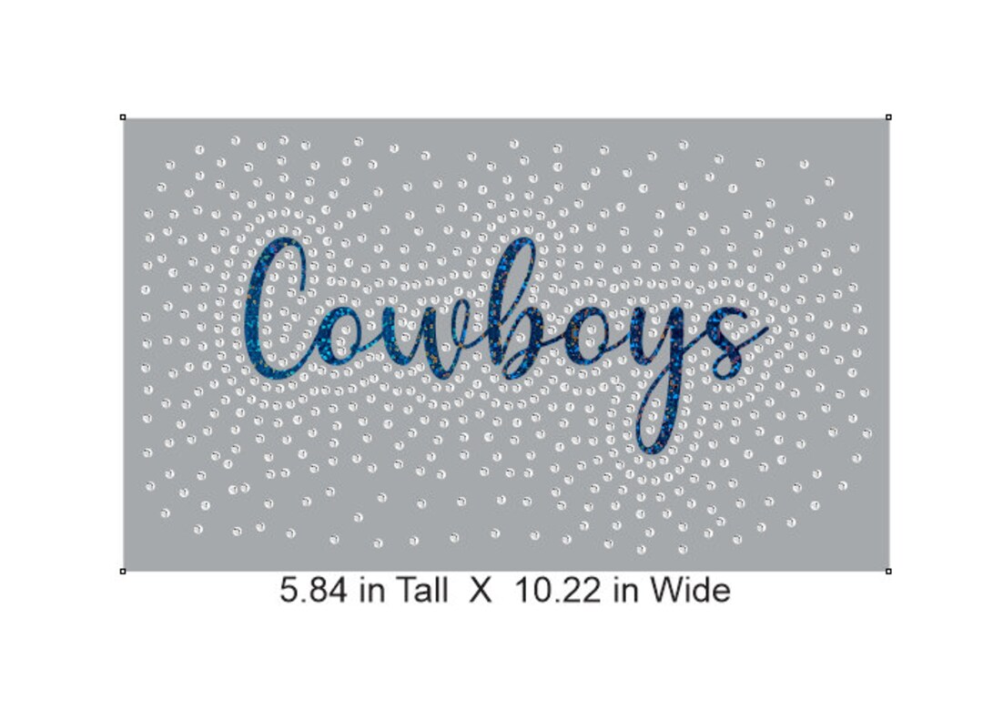 Cowboys Cursive Burst Download Rhinestone and Vinyl Combo CUT TEMPLATE ...