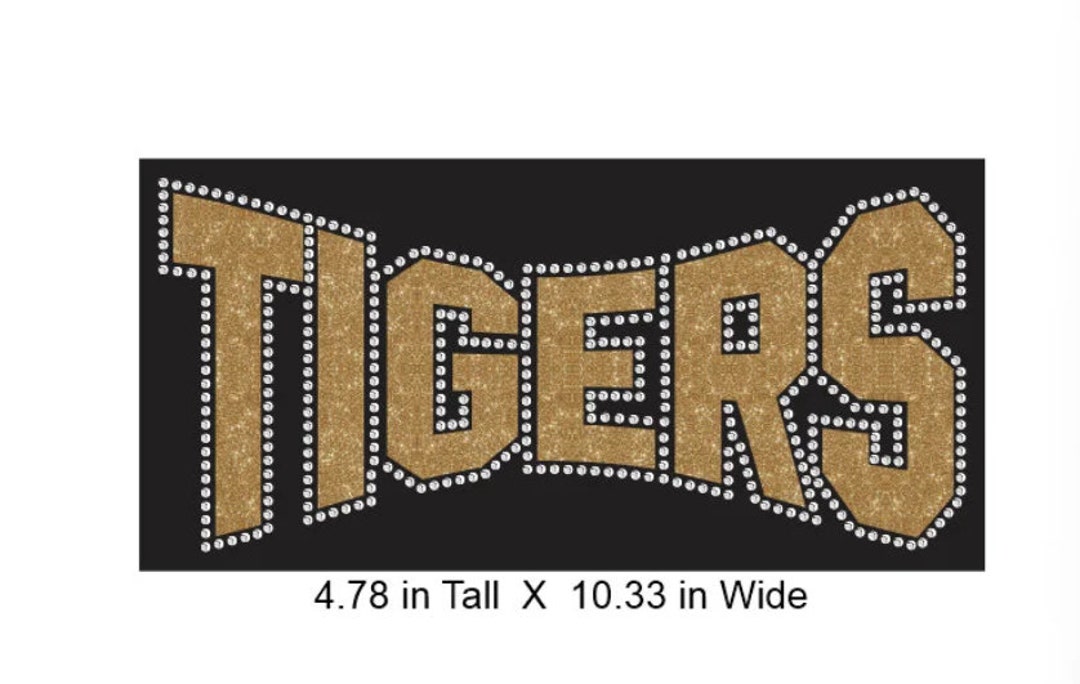 Tigers Arched Rhinestone Combo Transfer Ready to Heat Apply. You Select ...