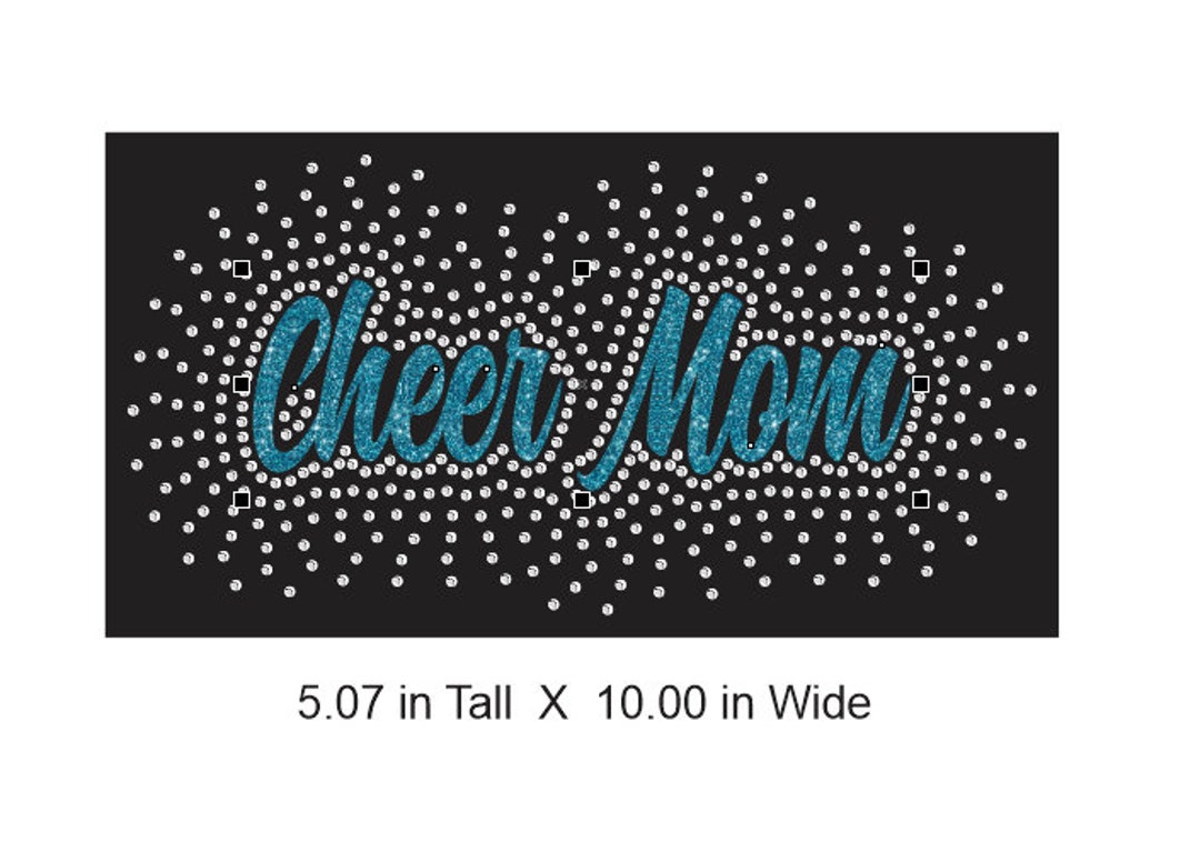 Cheer Mom Cursive Burst Download Rhinestone and Vinyl Combo CUT ...