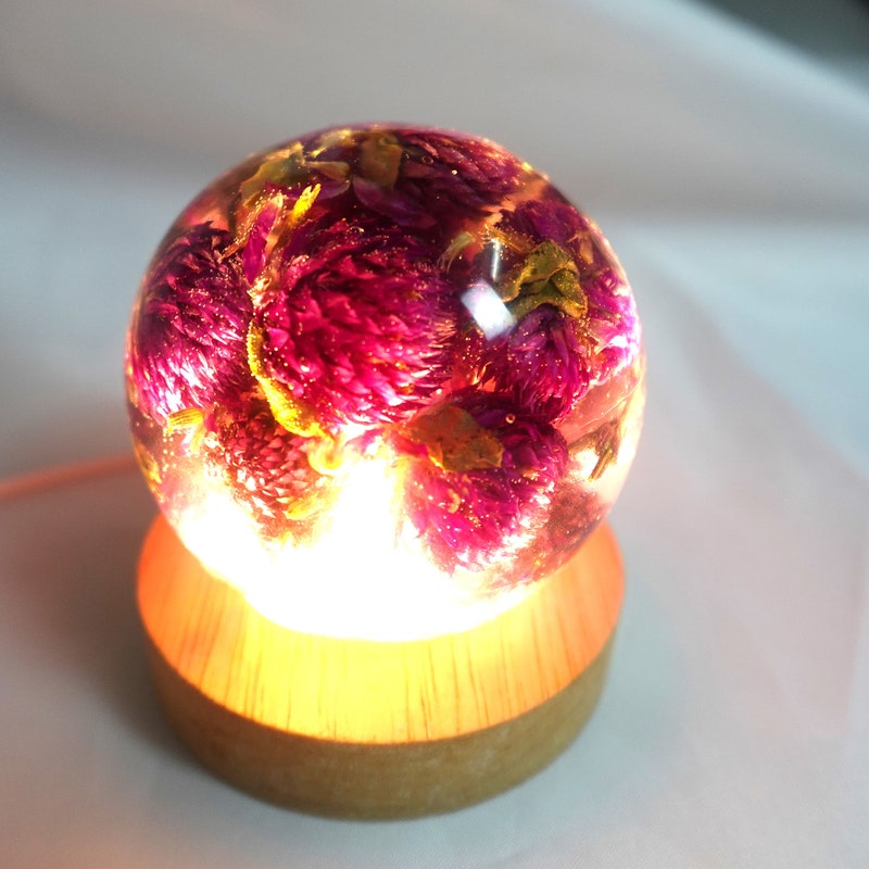 Resin Flower Lamp - Etsy