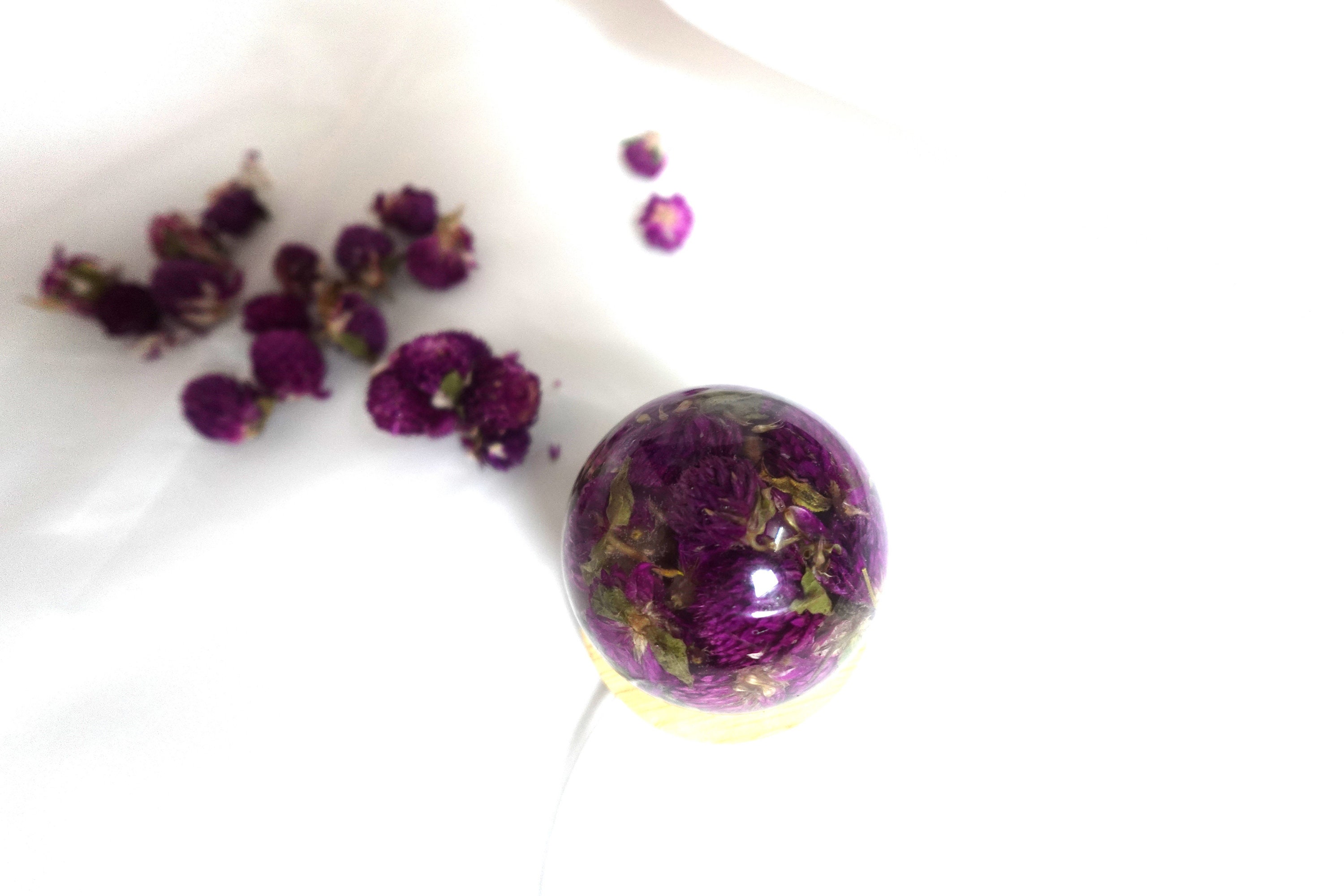 Custom Real Flower Night Light, Paperweight, Flower Lamp, Resin Night ...