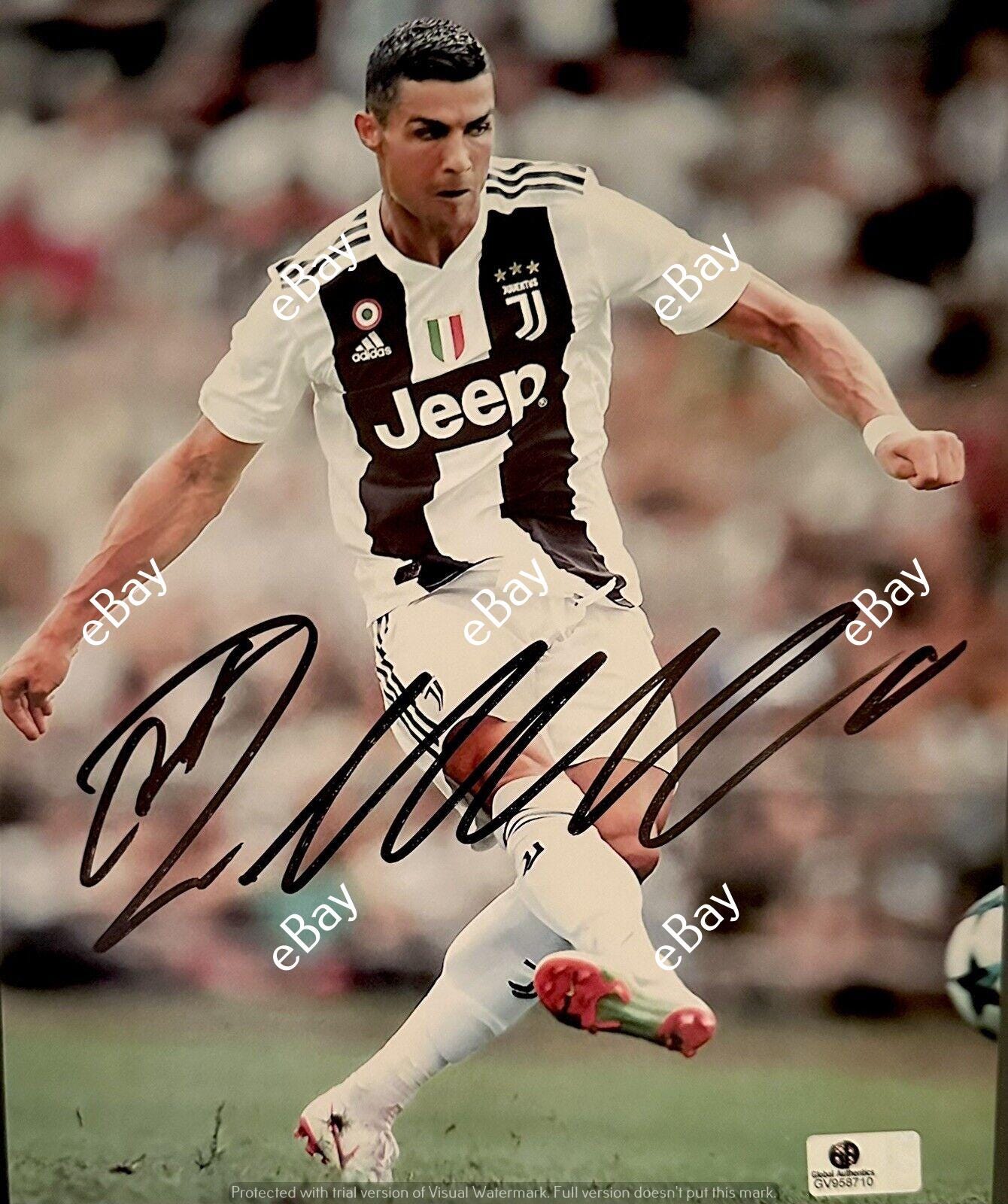 Cristiano Ronaldo Ballon D'or Signed Autograph Premium Quality Glossy ...