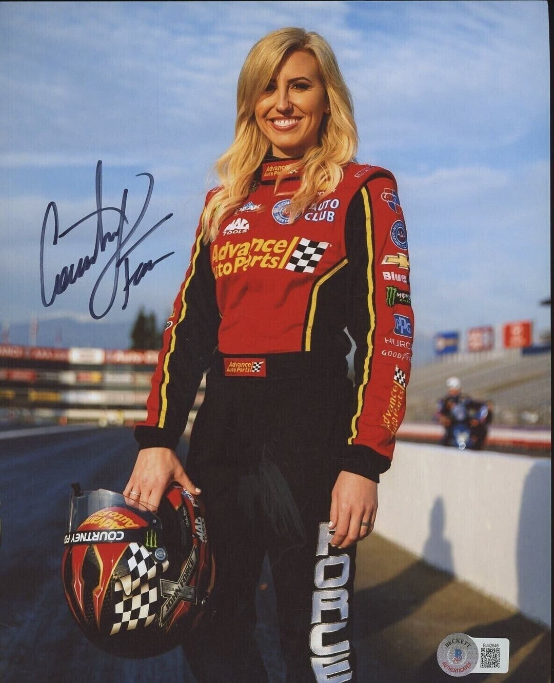 Courtney Force Signed Autograph Premium Quality Glossy 8x10 Print NHRA ...