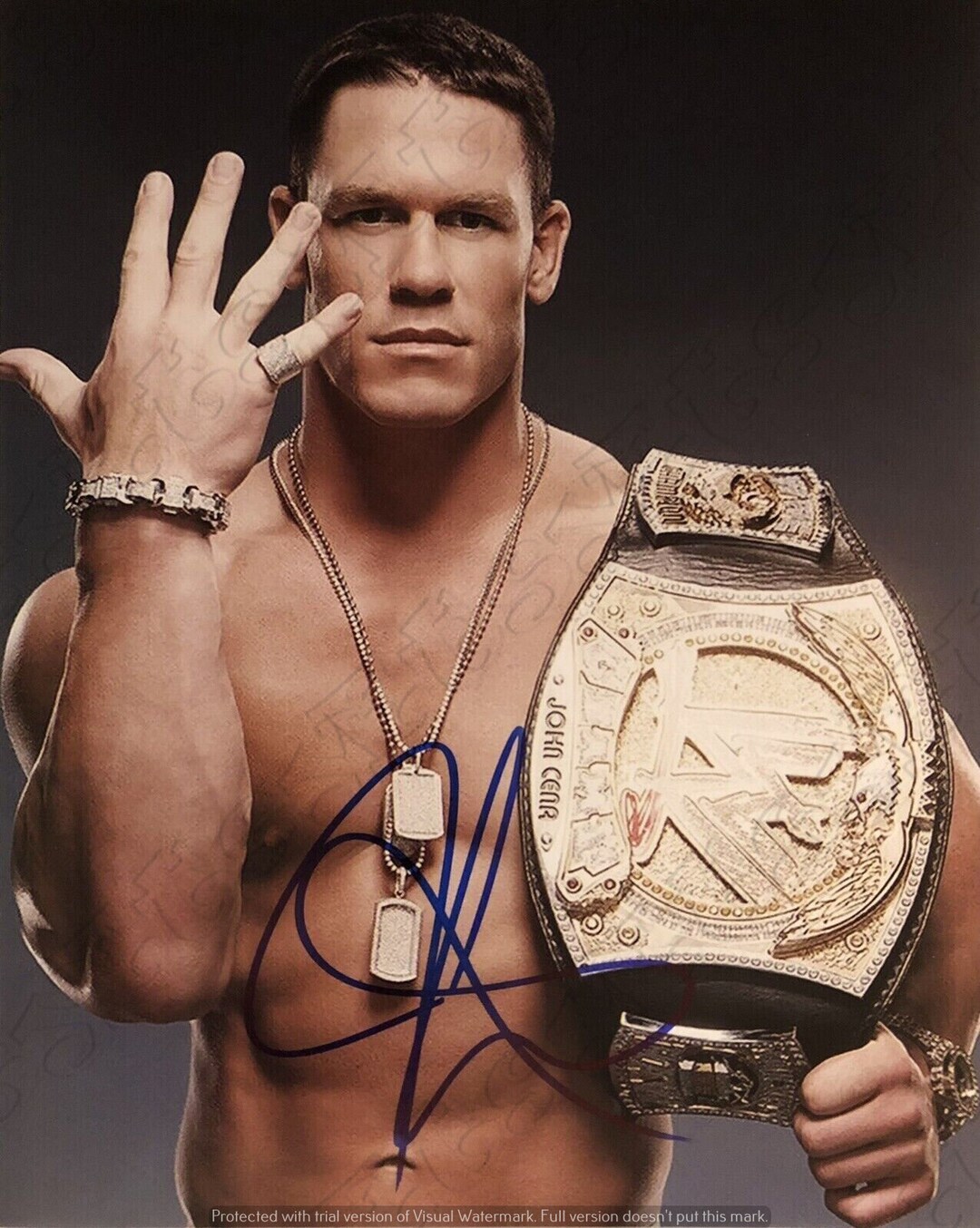 John Cena WWE Actor Wrestling Champion the Marine Signed Autograph ...
