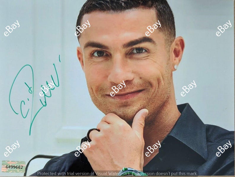 Cristiano Ronaldo Ballon D'or Signed Autograph Premium Quality Glossy ...