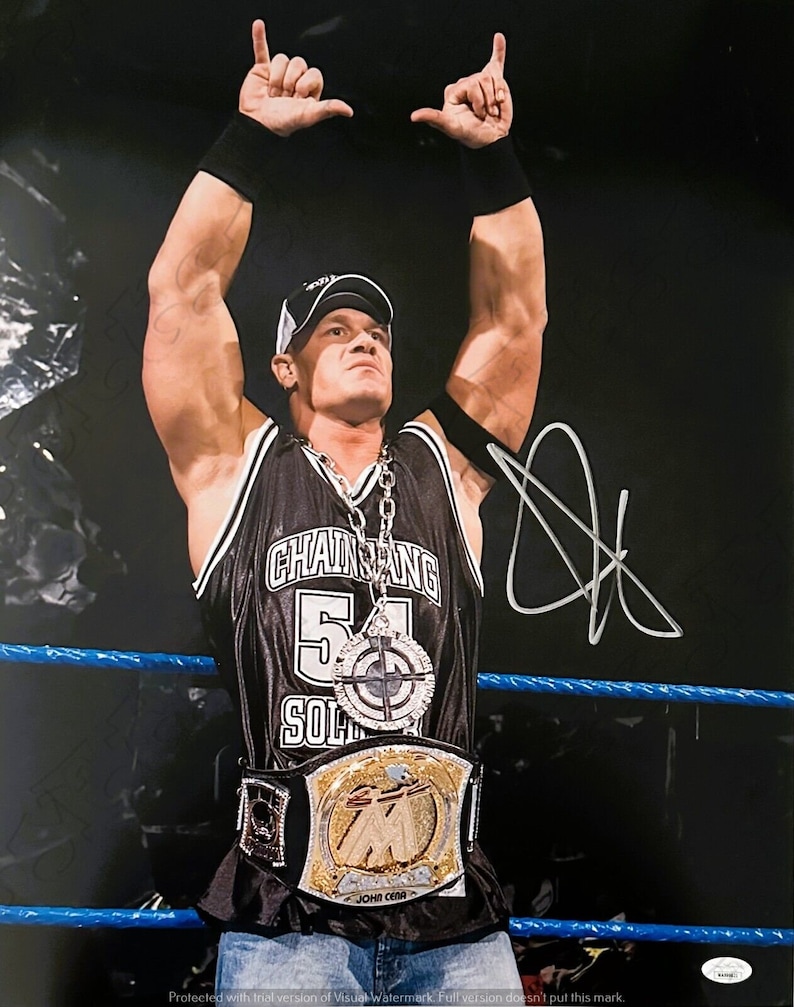 John Cena WWE Actor Wrestling Champion the Marine Signed Autograph ...
