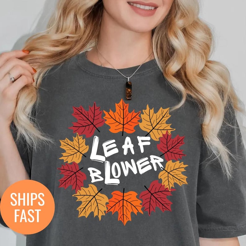 Spooktacular Leaf Blower Shirt, Funny Fall T-shirt, Leaf Suck Tee ...